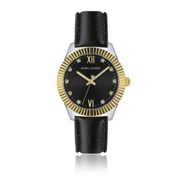 Quarzuhr MARC LAUDER "MF1-S018G", schwarz, Armbanduhren, Damen, Quarzuhr