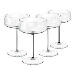 Villeroy & Boch Champagnerglas VILLEROY & BOCH "Sekt- / Champagnerschalen Afina 120 ml 4er Set transparent", bunt (transparent), B:10,9cm H:16,6cm &Oslash;:10,9cm, Kristallglas, Trinkgef&auml;&szlig;e, Sp&uuml;lmaschinenfest