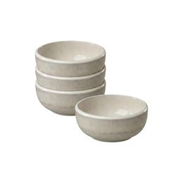 Dipschale "Dipschalen Perlemor Sand &oslash; 8 cm 4er Set beige", beige, B:8cm H:3,5cm L:8cm T:8cm &Oslash;:8cm, LIKE. BY VILLEROY & BOCH, Sch&uuml;sseln, Dipschale, Sp&uuml;lmaschinengeeignet, Mikrowellengeeignet