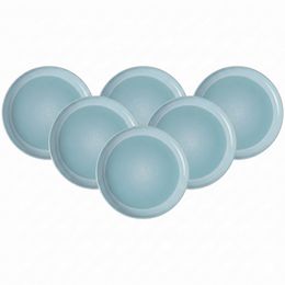 Speiseteller "Speiseteller Perlemor Aqua &oslash; 27,1 cm 6er Set blau", blau, B:27,1cm H:2,9cm L:27,1cm T:27,1cm &Oslash;:27,1cm, LIKE. BY VILLEROY & BOCH, Speiseteller, Speiseteller, Sp&uuml;lmaschinengeeignet, Mikrowellengeeignet