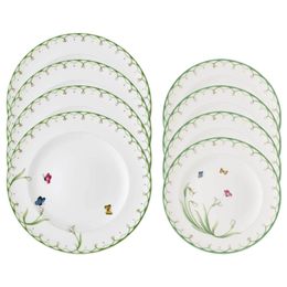 Villeroy & Boch Geschirr-Set VILLEROY & BOCH "Teller-Set Colourful Spring 8er Set bunt", bunt, 8, Porzellan, Geschirr-Sets, Geschirr-Set, Sp&uuml;lmaschinengeeignet, Mikrowellengeeignet