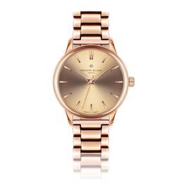 Quarzuhr PHILIPP BLANC "PB3-B068R", rose gold, Armbanduhren, Herren, Quarzuhr