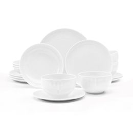 Geschirr-Set Seltmann Weiden "Starter-Set Amina 16er Set", wei&szlig;, 16, Porzellan, Geschirr-Sets, Geschirr-Set, Sp&uuml;lmaschinenfest, Mikrowellensicher, Ofenfest