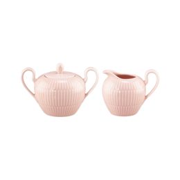 Milch- und Zuckerset Seltmann Weiden "Milch- & Zucker-Set Amina 2er Set", rosa (ros&eacute;), 2, Porzellan, Geschirr-Sets, Sp&uuml;lmaschinenfest, Mikrowellensicher, Ofenfest