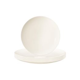 Fr&uuml;hst&uuml;cksteller Seltmann Weiden "Fr&uuml;hst&uuml;cksteller Savona Fine Diamond &oslash; 22,6 cm 6er Set creme", beige (creme), B:22,6cm H:2,1cm L:22,6cm T:22,6cm &Oslash;:22,6cm, Speiseteller, Sp&uuml;lmaschinenfest, Mikrowellensicher, Ofenfest