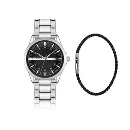 Quarzuhr MARC LAUDER "SMF6-1", silber, Armbanduhren, Herren, Quarzuhr