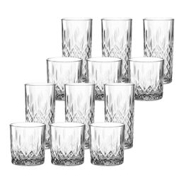 Gl&auml;ser-Set Leonardo "Becherset Limited 12er Set transparent", bunt (transparent), B:2cm H:2cm, Glas, Trinkgef&auml;&szlig;e, Sp&uuml;lmaschinengeeignet