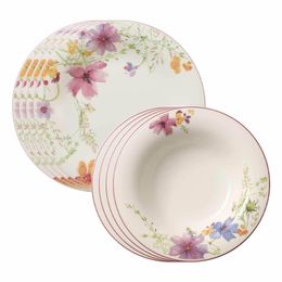 Villeroy & Boch Geschirr-Set VILLEROY & BOCH "Tafel-Set Mariefleur Basic 8er Set bunt", bunt, 8, Porzellan, Geschirr-Sets, Geschirr-Set, Sp&uuml;lmaschinengeeignet, Mikrowellenfest