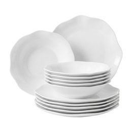 Villeroy & Boch Geschirr-Set VILLEROY & BOCH "Tafelservice Pura 12er Set wei&szlig;", wei&szlig;, 12, Porzellan, Geschirr-Sets, Geschirr-Set, Sp&uuml;lmaschinenfest, Mikrowellensicher