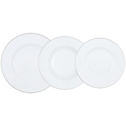 Villeroy & Boch Geschirr-Set VILLEROY & BOCH "Tellerset Anmut Platinum No.1 3er Set wei&szlig;", wei&szlig;, 3, Porzellan, Geschirr-Sets, Geschirr-Set, Sp&uuml;lmaschinengeeignet