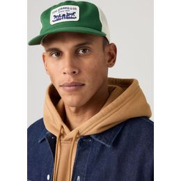 Levi's Trucker Cap LEVI'S "PRESIDIO TRUCKER", Herren, gr&uuml;n (eden), Web, Baumwolle, unifarben, Caps, mit Logo Stickerei