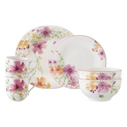 Villeroy & Boch Geschirr-Set VILLEROY & BOCH "Kombi-Set Mariefleur Basic 8er Set bunt", bunt, 8, Porzellan, Geschirr-Sets, Geschirr-Set, Sp&uuml;lmaschinengeeignet, Mikrowellenfest