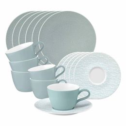 Geschirr-Set Seltmann Weiden "Kaffeeservice Life Fashion 18er Set", gr&uuml;n chic, 18, Porzellan, Geschirr-Sets, Geschirr-Set, Sp&uuml;lmaschinengeeignet, Mikrowellenfest, Ofenfest