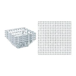 Servierplatte Nachtmann "Servierplatten Bossa Nova 5er Set transparent", bunt (transparent), B:2cm H:2cm L:2cm T:2cm, Glas, Servierplatten, Servierplatte, Erh&ouml;hte Bruchfestigkeit
