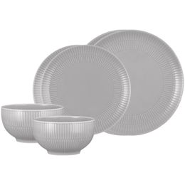 Geschirr-Set Seltmann Weiden "Basic-Set Amina 6er Set", grau (silbergrau), 6, Porzellan, Geschirr-Sets, Geschirr-Set, Sp&uuml;lmaschinenfest, Mikrowellensicher, Ofenfest