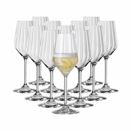 Champagnerglas Spiegelau "Champagnergl&auml;ser Lifestyle 310 ml 12er Set transparent", bunt (transparent), B:7,5cm H:22,3cm &Oslash;:7,5cm, Glas, Trinkgef&auml;&szlig;e, Sp&uuml;lmaschinenfest