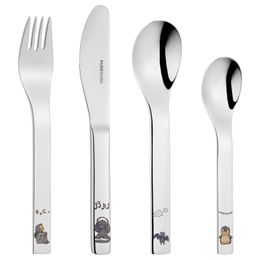 Kinderbesteck Goebel "Kinderbesteck Anouk silber", silber, 4, Essbesteck-Sets, Sp&uuml;lmaschinengeeignet
