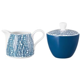 Milch- und Zuckerset Seltmann Weiden "Milch- und Zucker-Set Life Fashion je 260 ml", blau (classic blau), 2, Porzellan, Geschirr-Sets, Sp&uuml;lmaschinengeeignet, Mikrowellenfest, Ofenfest