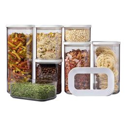 Vorratsdose Mepal "Vorratsdosen Modula 7er Set", wei&szlig;, B:2cm H:2cm L:2cm, Kunststoff, Lebensmittelaufbewahrungsbeh&auml;lter, Vorratsdose