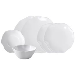 Villeroy & Boch Geschirr-Set VILLEROY & BOCH "Basic-Set Pura 6er Set wei&szlig;", wei&szlig;, 6, Porzellan, Geschirr-Sets, Geschirr-Set, Sp&uuml;lmaschinenfest, Mikrowellensicher