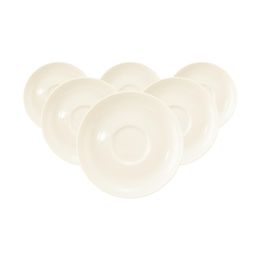 Untertasse Seltmann Weiden "Kombi-Untertassen Savona Fine Diamond &oslash; 13 cm 6er Set creme", beige (creme), B:13cm H:2cm L:13cm T:13cm &Oslash;:13cm, Speiseteller, Sp&uuml;lmaschinenfest, Mikrowellensicher, Ofenfest