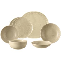 Geschirr-Set Seltmann Weiden "Einsteiger-Set Terra 8er Set", beige (sandbeige), 8, Porzellan, Geschirr-Sets, Geschirr-Set, Sp&uuml;lmaschinenfest, Mikrowellensicher, Ofenfest