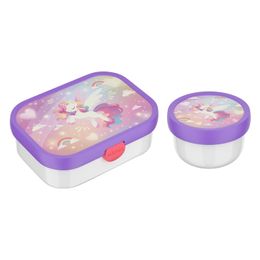 Lunchbox Mepal "Obst- und Bentobox Campus (2025) 300 & 750 ml 2er Set", bunt (unicorn glow), B:2cm H:2cm L:2cm, Kunststoff, Lebensmittelaufbewahrungsbeh&auml;lter, Lunchbox, Sp&uuml;lmaschinengeeignet