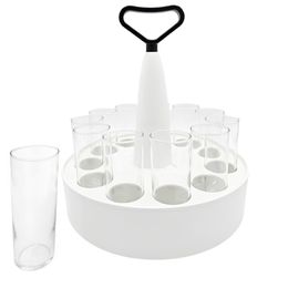 Bierglas LUXENTU "K&ouml;lschkranz-Set mit Gl&auml;sern 0,2 l 12er Set transparent", bunt (transparent), B:30cm H:31,5cm &Oslash;:30cm, Trinkgef&auml;&szlig;e, Sp&uuml;lmaschinenfest