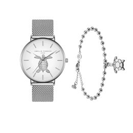 Quarzuhr AMELIA PARKER "SAE1-1", silber, Armbanduhren, Damen, Quarzuhr