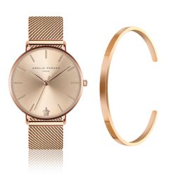 Quarzuhr AMELIA PARKER "SAA2-3", rose gold, Armbanduhren, Damen, Quarzuhr