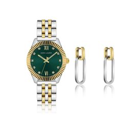 Quarzuhr MARC LAUDER "SME9-1", gold, silber, Armbanduhren, Damen, Quarzuhr