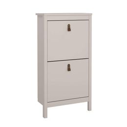 Schuhkipper Home Affaire "Madrid, Schuhkommode", cashmere, B:53,8cm H:102,9cm T:24,6cm, Sideboards, Skandinavisches Design, Wahlweise Leder- oder Metallgriffe