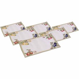 Villeroy & Boch Platzset VILLEROY & BOCH "Platzsets French Garden 49 x 32,5 cm 6er Set bunt", bunt, B:32,5cm H:2mm L:49cm, Platzsets, waschbar bis 40 Grad C