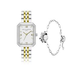 Quarzuhr AMELIA PARKER "SAH1-1", gold, silber, Armbanduhren, Damen, Quarzuhr