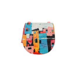 Umh&auml;ngetasche DOGO "Ivy Bag Umh&auml;ngetasche Block Houses Damen Schultertasche", Damen, Gr. B/H/T: 28cm x 10cm onesize, mehrfarbig, Kunstleder, Taschen Umh&auml;ngetasche, Handgefertigt