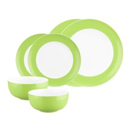 Geschirr-Set Seltmann Weiden "Basic-Set Liberty Pure Colors 6er Set", gr&uuml;n (lime gr&uuml;n), 6, Porzellan, Geschirr-Sets, Geschirr-Set, Sp&uuml;lmaschinenfest, Mikrowellensicher, Ofenfest