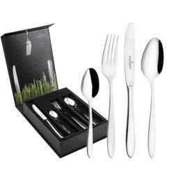 Besteck-Set "Tafelbesteck inkl. Besteckbox Bozen 24er Set silber", silber, 24, PICARD & WIELP&Uuml;TZ SOLINGEN, Essbesteck-Sets, Sp&uuml;lmaschinengeeignet