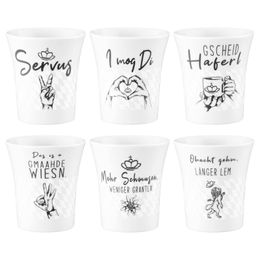 Becher Seltmann Weiden "Henkelbecher Bayern 400 ml 6er Set wei&szlig;", wei&szlig;, B:9,8cm H:10,7cm &Oslash;:9,8cm, Porzellan, Trinkgef&auml;&szlig;e, Becher, Sp&uuml;lmaschinengeeignet, Mikrowellenfest, Ofenfest