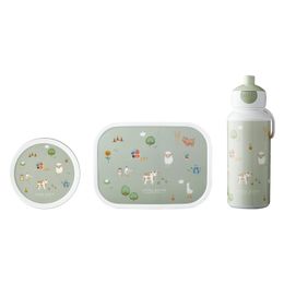 Lunchbox Mepal "Lunchset Campus 3er Set", gr&uuml;n (little farm), B:2cm H:2cm L:2cm, ABS-Kunststoff, Lebensmittelaufbewahrungsbeh&auml;lter, Lunchbox