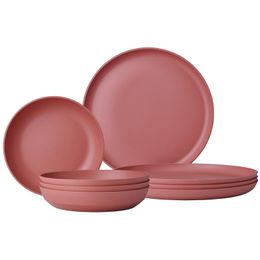 Geschirr-Set Mepal "Tafel-Set Silueta 8er Set", bunt (vivid mauve), 8, Kunststoff, Geschirr-Sets, Geschirr-Set, Sp&uuml;lmaschinengeeignet, Mikrowellengeeignet, Gefrierfachgeeignet, Dampfgarergeeignet, max. 150 &iquest;C
