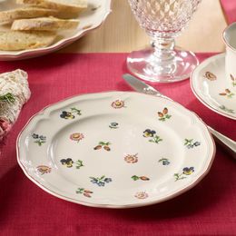 Villeroy & Boch Geschirr-Set VILLEROY & BOCH "Teller-Set Petite Fleur 18er Set wei&szlig;", wei&szlig;, 18, Porzellan, Geschirr-Sets, Geschirr-Set, Sp&uuml;lmaschinengeeignet, Mikrowellengeeignet