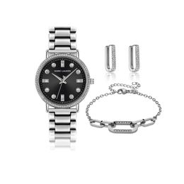 Quarzuhr MARC LAUDER "SMB2-1", silber, Armbanduhren, Damen, Quarzuhr