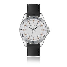 Quarzuhr MARC LAUDER "ME2-S170S", schwarz, Armbanduhren, Herren, Quarzuhr