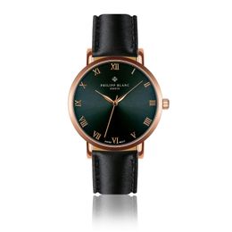 Quarzuhr PHILIPP BLANC "PA5-S010R", schwarz, Armbanduhren, Herren, Quarzuhr