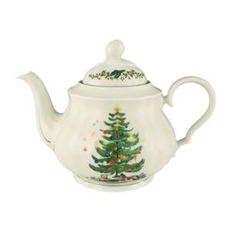 Teekanne Seltmann Weiden "Teekanne Marieluise Weihnachten 1,10 L wei&szlig;-gr&uuml;n", bunt (wei&szlig;, gr&uuml;n), B:14,6cm H:16,3cm, Kannen, Sp&uuml;lmaschinengeeignet, Mikrowellengeeignet, Ofenfest, Salamandergeeignet, K&uuml;hlschrankgeeignet, Gefrierschrankgeeignet