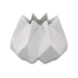 Dekovase Goebel "Vase Polygono Star 14 cm wei&szlig;", wei&szlig;, B:18,5cm H:14cm T:18,5cm &Oslash;:18,5cm, Vasen, Abwischbar