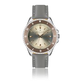 Quarzuhr PHILIPP BLANC "PA7-S140S", grau, Armbanduhren, Herren, Quarzuhr