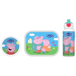 Lunchbox Mepal "Lunchset Campus 3er Set", bunt (peppa pig), B:2cm H:2cm L:2cm, ABS-Kunststoff, Lebensmittelaufbewahrungsbeh&auml;lter, Lunchbox