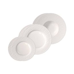Villeroy & Boch Geschirr-Set VILLEROY & BOCH "Teller-Set Manufacture Ice 6er Set wei&szlig;", wei&szlig;, 6, Porzellan, Geschirr-Sets, Geschirr-Set, Sp&uuml;lmaschinenfest, Mikrowellensicher