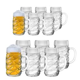 Bierkrug ST&Ouml;LZLE "Bierkr&uuml;ge Diamond 0,5 l & 1 l 12er Set transparent", bunt (transparent), B:2cm H:2cm, Glas, Trinkgef&auml;&szlig;e, sp&uuml;lmaschinenfest, wunderbar alltagstauglich, sehr bruchsicher